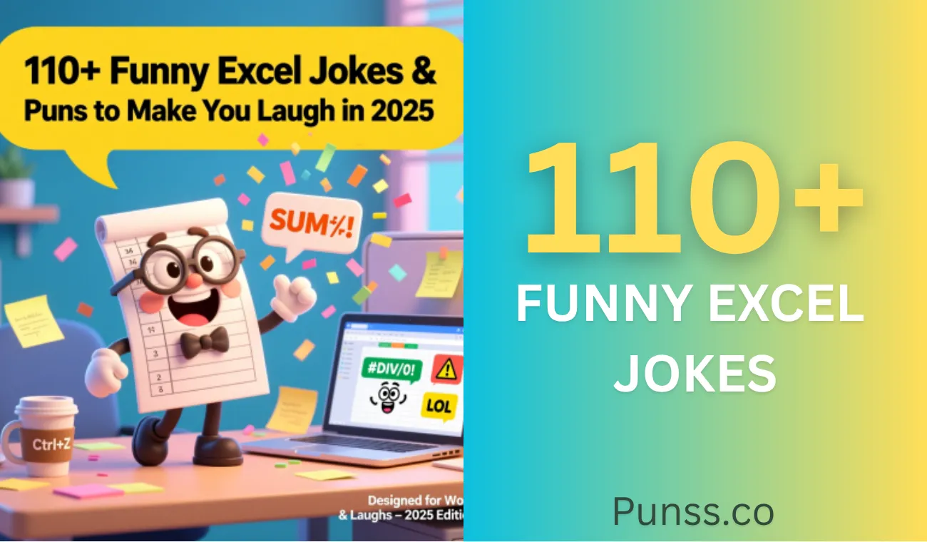 110+ Funny Excel jokes & Puns to Make You Laugh in 2025 - Punss co