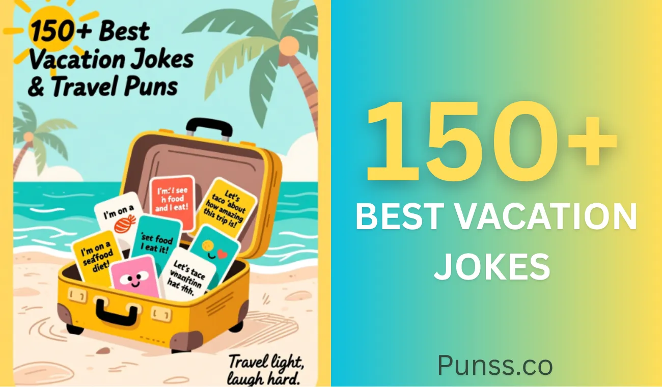 150+ Best Vacation jokes & Travel puns for Instagram - Punss co