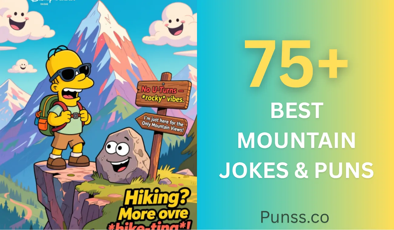 75+ Best Mountain jokes & Puns Funny Hiking Captions (2026) - Punss co